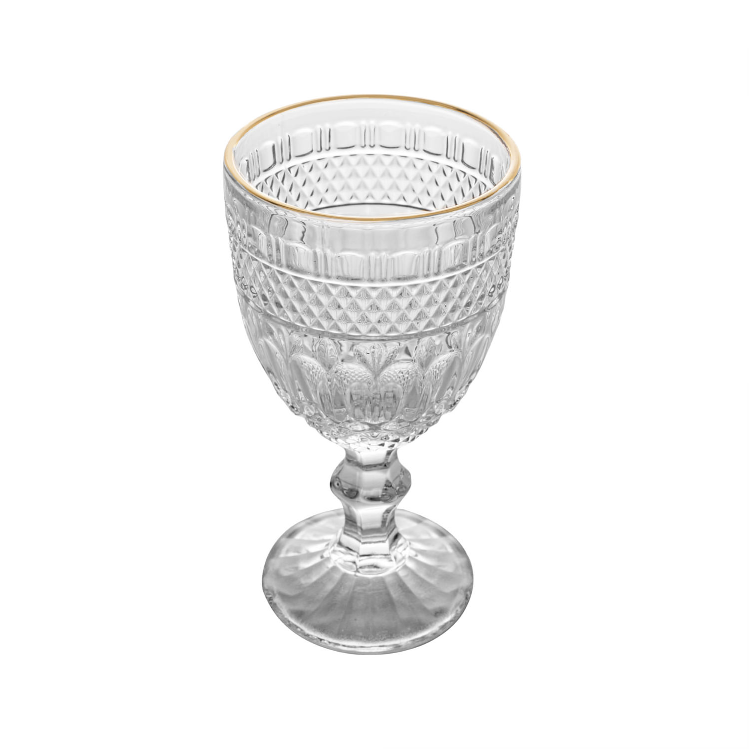 Taça de Água com Fio de Ouro Brand 320ml Vidro - Wolff - Grupo Rojemac