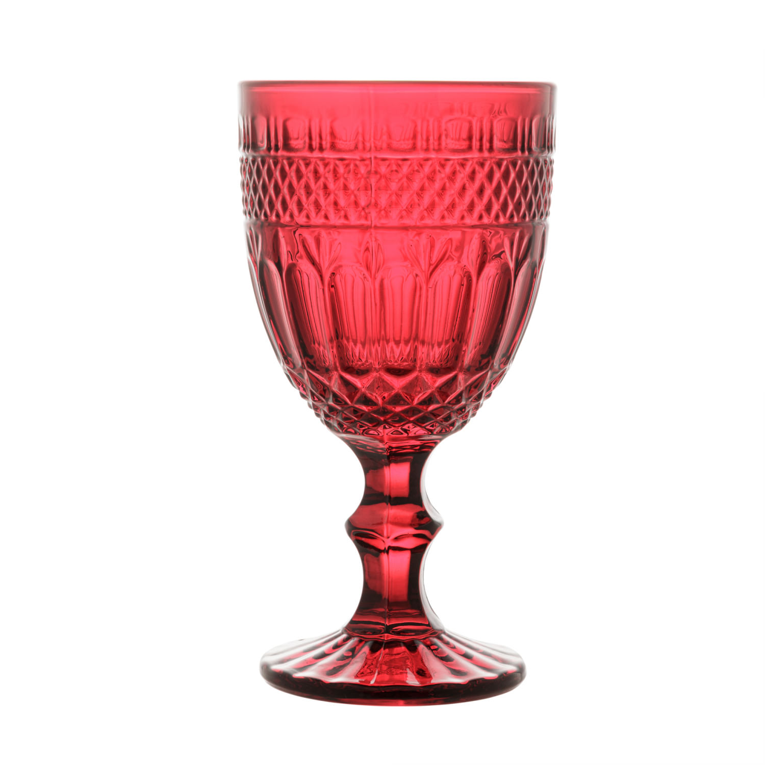 Taça de Água Brand 320ml Vermelho Vidro - Wolff - Grupo Rojemac